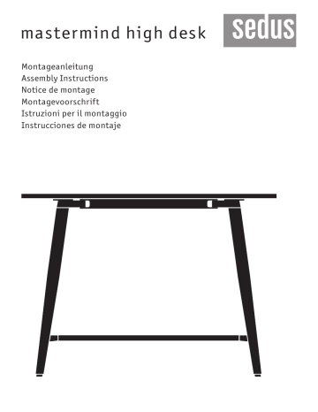 Sedus mastermind high desk Assembly Instructions Manual | Manualzz