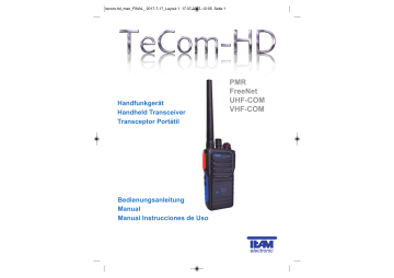 Team Electronic TeCom-HD UHF-COM, TeCom-HD FreeNet, TeCom-HD VHF-COM ...