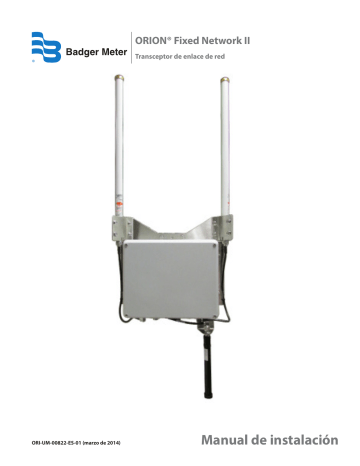 Badger Meter ORION Fixed Network II Installation manual | Manualzz