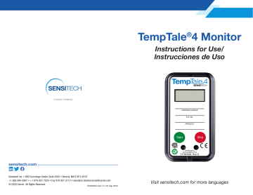 Sensitech TempTale 4 Instrucciones De Uso | Manualzz