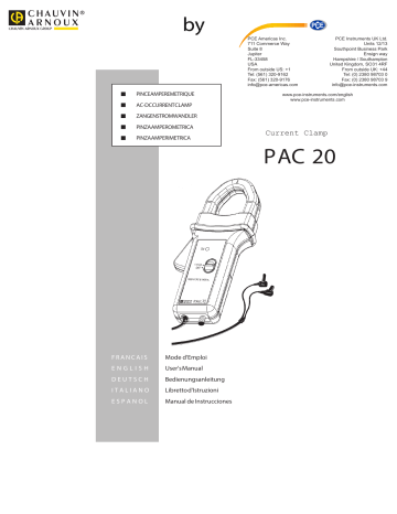 PCE PAC 20 Manual De Instrucciones | Manualzz
