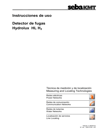 sebaKMT Hydrolux 5000 H2 Instrucciones de operación | Manualzz