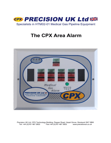 Precision UK CPX-A Area Alarm Manual | Manualzz