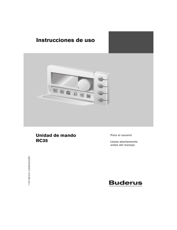 Buderus RC35 Instrucciones de operación | Manualzz