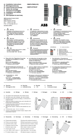 ABB CM579-PNIO-XC Instrucciones De Montaje | Manualzz