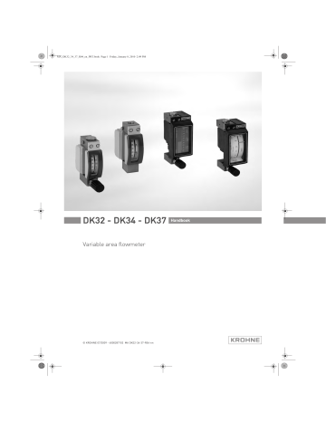 KROHNE DK32 Series, DK34, DK37 Series Handbook | Manualzz