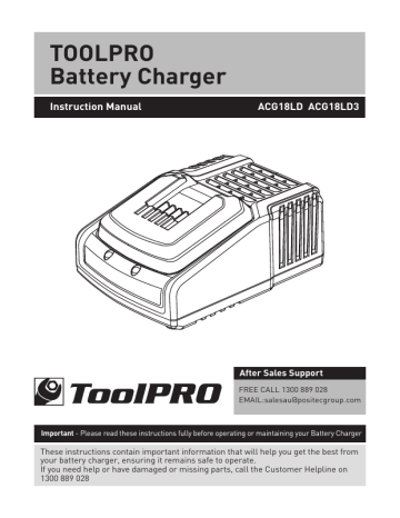 ToolPRO ACG18LD, ACG18LD3 Instruction Manual | Manualzz