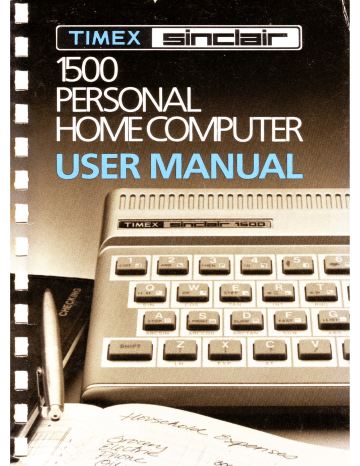 Timex Sinclair 1500 User Manual | Manualzz