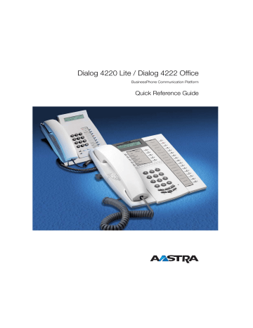 Astra Dialog 4222 Office, DIALOG 4220 LITE Manual de usuario | Manualzz