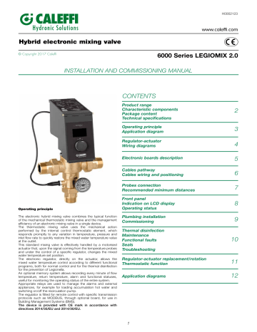 CALEFFI Legiomix 2.0 Installation And Commissioning Manual | Manualzz