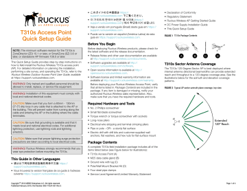 Arris RUCKUS T310s Quick Setup Manual | Manualzz