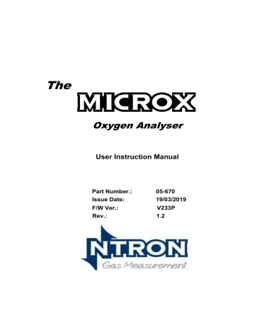 Ntron MICROX User Instruction Manual | Manualzz