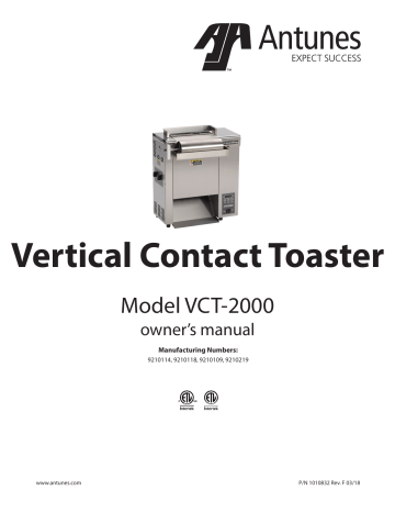 Antunes Roundup VCT-2000 Owner's Manual | Manualzz
