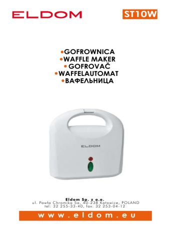 Eldom ST10W Instruction Manual | Manualzz