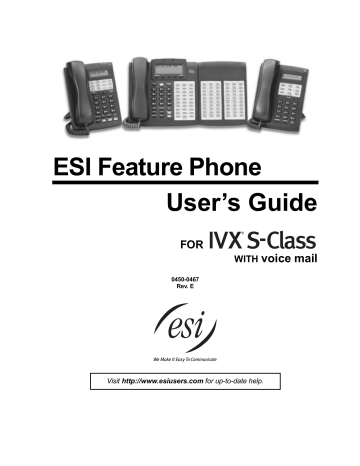 ESI IVX S-Class User Manual | Manualzz