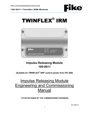 Fike TWINFLEX IRM 100-0011 Engineering And Commissioning Manual | Manualzz