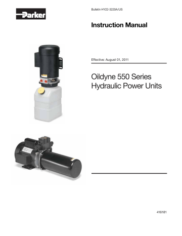 Parker Oildyne 550 Series Instruction Manual | Manualzz