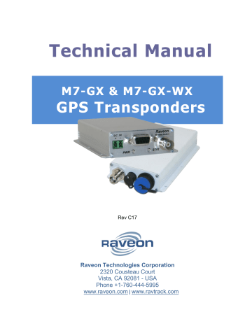 Raveon RV-M7 GX Series Technical Manual | Manualzz