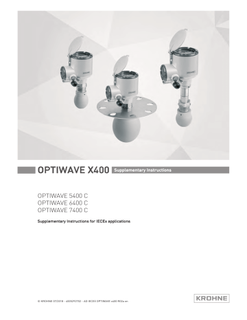 KROHNE OPTIWAVE 7400 C Supplementary Instructions Manual | Manualzz