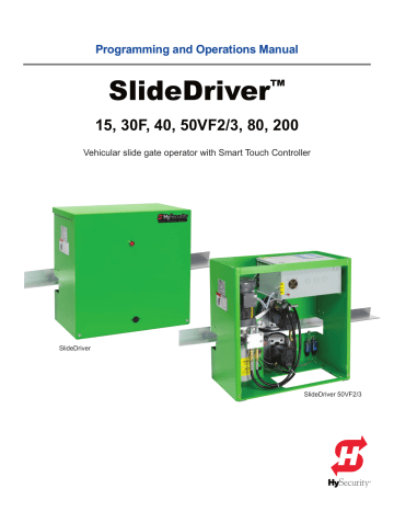 HySecurity SlideDriver 30F Programming And Operations Manual | Manualzz