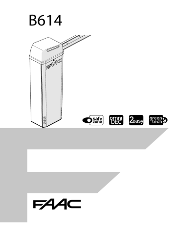 FAAC B614 Instruction Manual | Manualzz