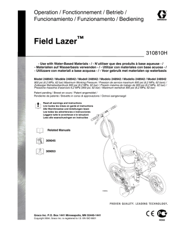Graco 248942, Field Lazer 248942 Manual De Instrucciones | Manualzz