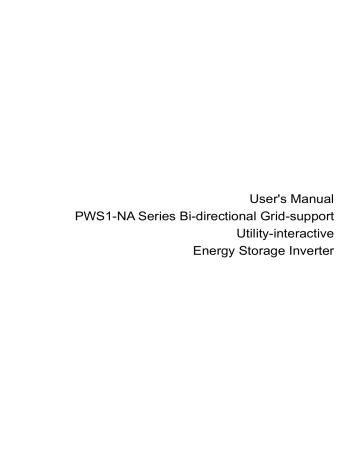 Sinexcel PWS1-50K-NA User Manual | Manualzz