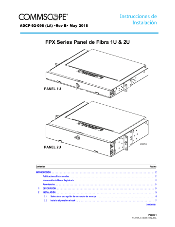 CommScope FPX 2U Guía de instalación | Manualzz