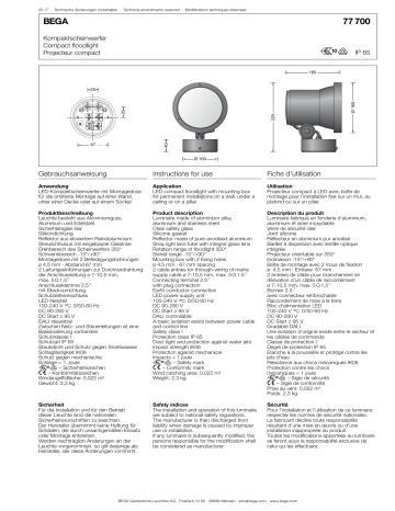 BEGA 77 700 Gebrauchsanweisung | Manualzz
