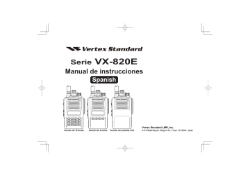 Vertex Standard VX-920E Serie Manual de usuario | Manualzz