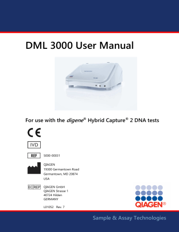 Qiagen DML 3000 User Manual | Manualzz