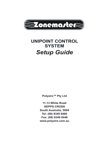 Polyaire Zonemaster Unipoint Setup Manual | Manualzz