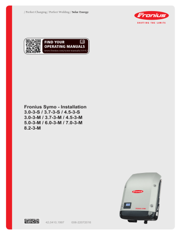Fronius Symo 17.5-3-M, Symo 6.0-3-M, Symo 15.0-3-M, Eco Serie, Symo 7.0 ...