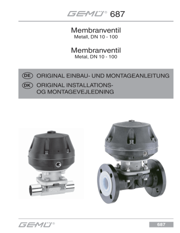 Gemü 687 Original Einbau- Und Montageanleitung | Manualzz