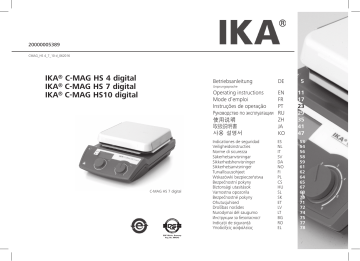 IKA C-MAG HS7 Руководство пользователя | Manualzz