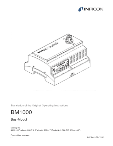 Inficon BM1000 PROFINET Operating Instructions Manual | Manualzz