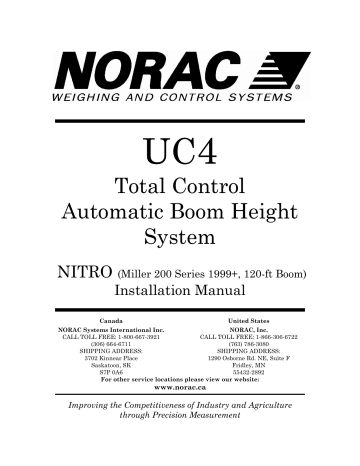 Norac UC4 Total Control Installation Manual | Manualzz