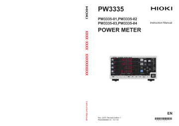 Hioki PW3335-04 Instruction Manual | Manualzz