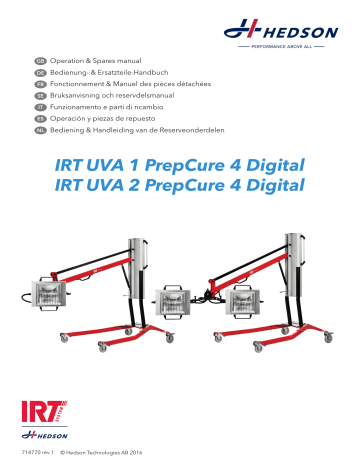 Hedson IRT UVA 2 PrepCure 4 Digital Operation Manual | Manualzz