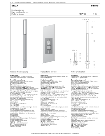 BEGA 84 875 Series Instructions For Use | Manualzz