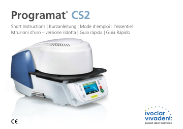 Ivoclar Vivadent Programat CS2 Guía Rápida | Manualzz