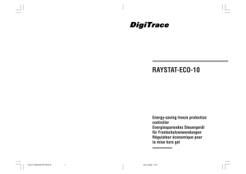 DigiTrace RAYSTAT-ECO-10 Manual | Manualzz