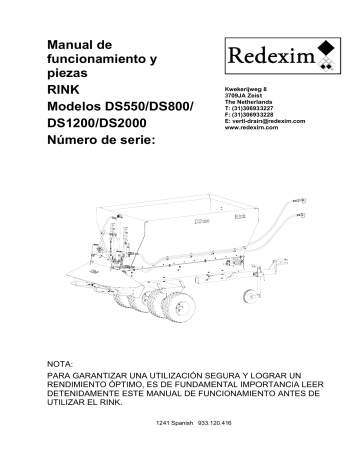 Redexim DS800 Instrucciones de operación | Manualzz