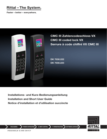 Rittal CMC III Coded lock VX Manuel utilisateur | Manualzz