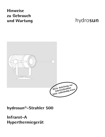 hydrosun 500 Hinweise Zu Gebrauch Und Wartung | Manualzz