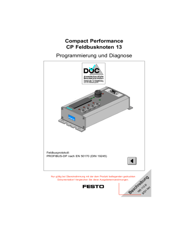 Festo CP-FB13-E Programmierung Und Diagnose | Manualzz