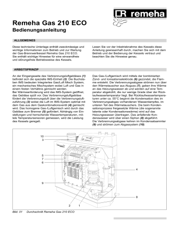 REMEHA Gas 210 ECO Bedienungsanleitung | Manualzz