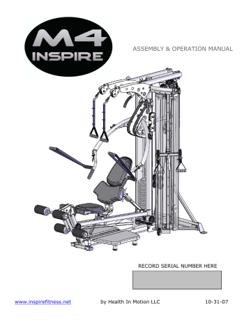 Inspire M4 Inspire Assembly & Operation Manual | Manualzz