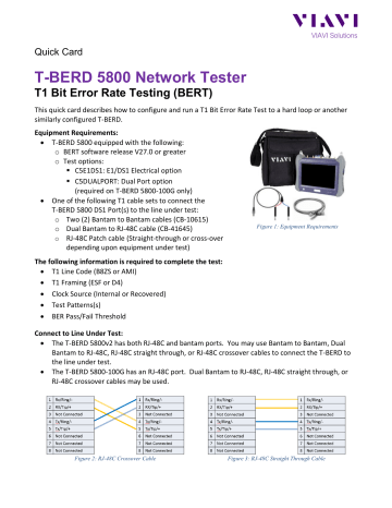 Viavi T-BERD 5800 Quick Card | Manualzz