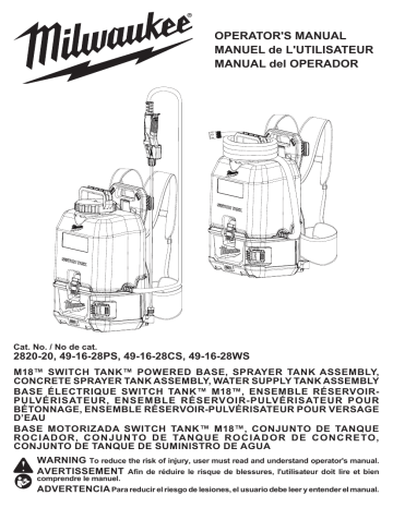 Milwaukee 2820-20, 2820-20PS, 2820-21WS Manual Del Operador | Manualzz